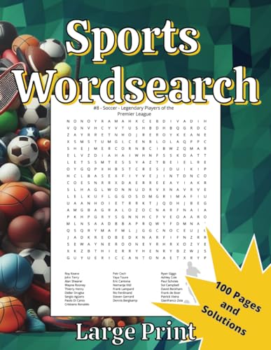 Large Print Sports Wordsearch: A challenging book of 100 word searches ...