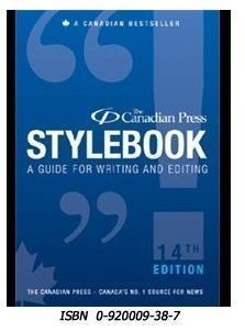 The Canadian Press Stylebook A Guide For Writing And Editing 14th ...