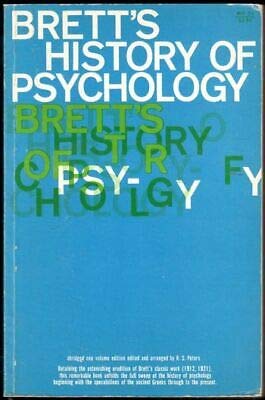 R S Peters 1st edit/1 print Brett's History of Psychology 1967 ...