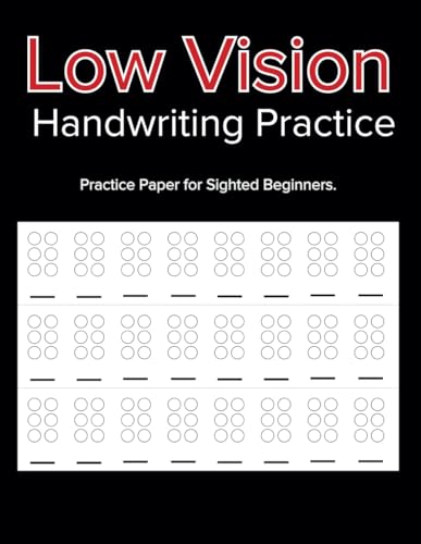 Low Vision Alphabet Handwriting Practice: Blank Non Raised Cell Grid ...