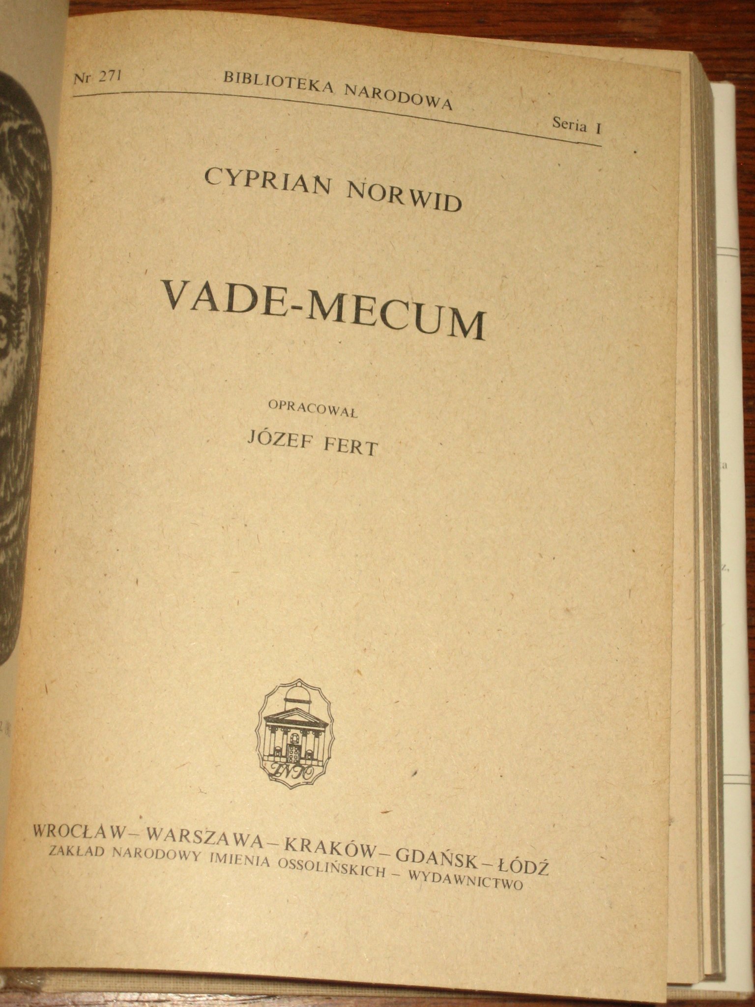 Vade-mecum (Biblioteka narodowa) by Cyprian Kamil Norwid | Goodreads
