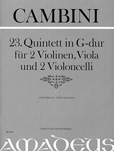 Cambini: 23. Quintet in G Major by CAMBINI G. | Goodreads