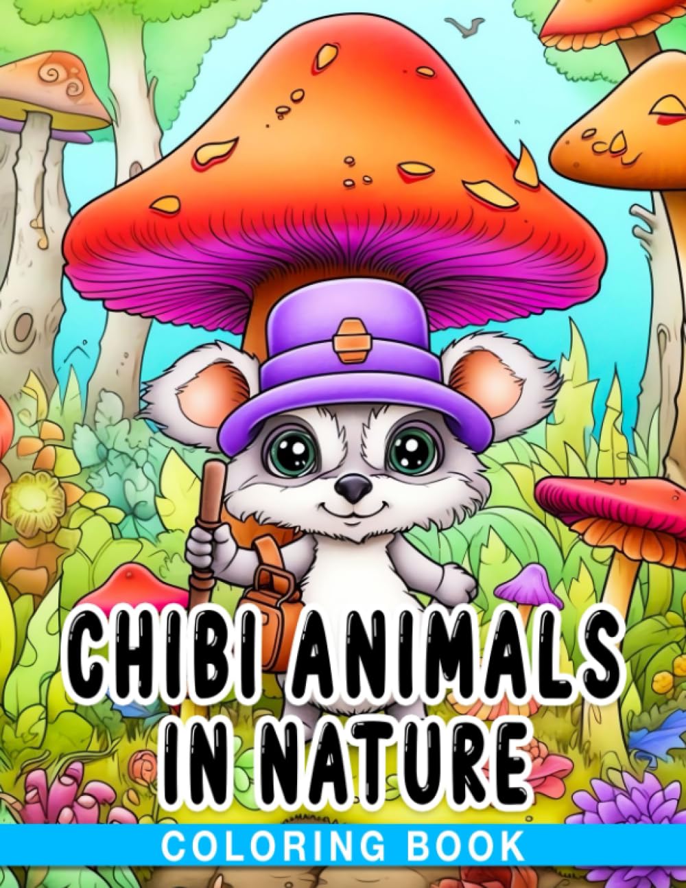 Chibi Animals In Nature Coloring Book: Discover Animals in their ...