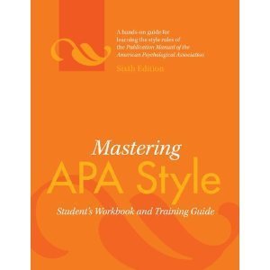 Mastering APA Style: Student's Workbook and Training Guide [Spiral-bound] by American ...