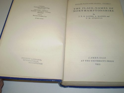 English Place-Name Society: Volume 10, The Place-Names of ...