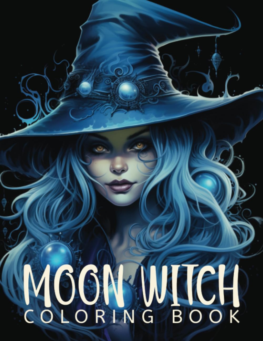 Moon Witch Coloring Book: Moon Witch Coloring Book: Dive into Over 40 ...