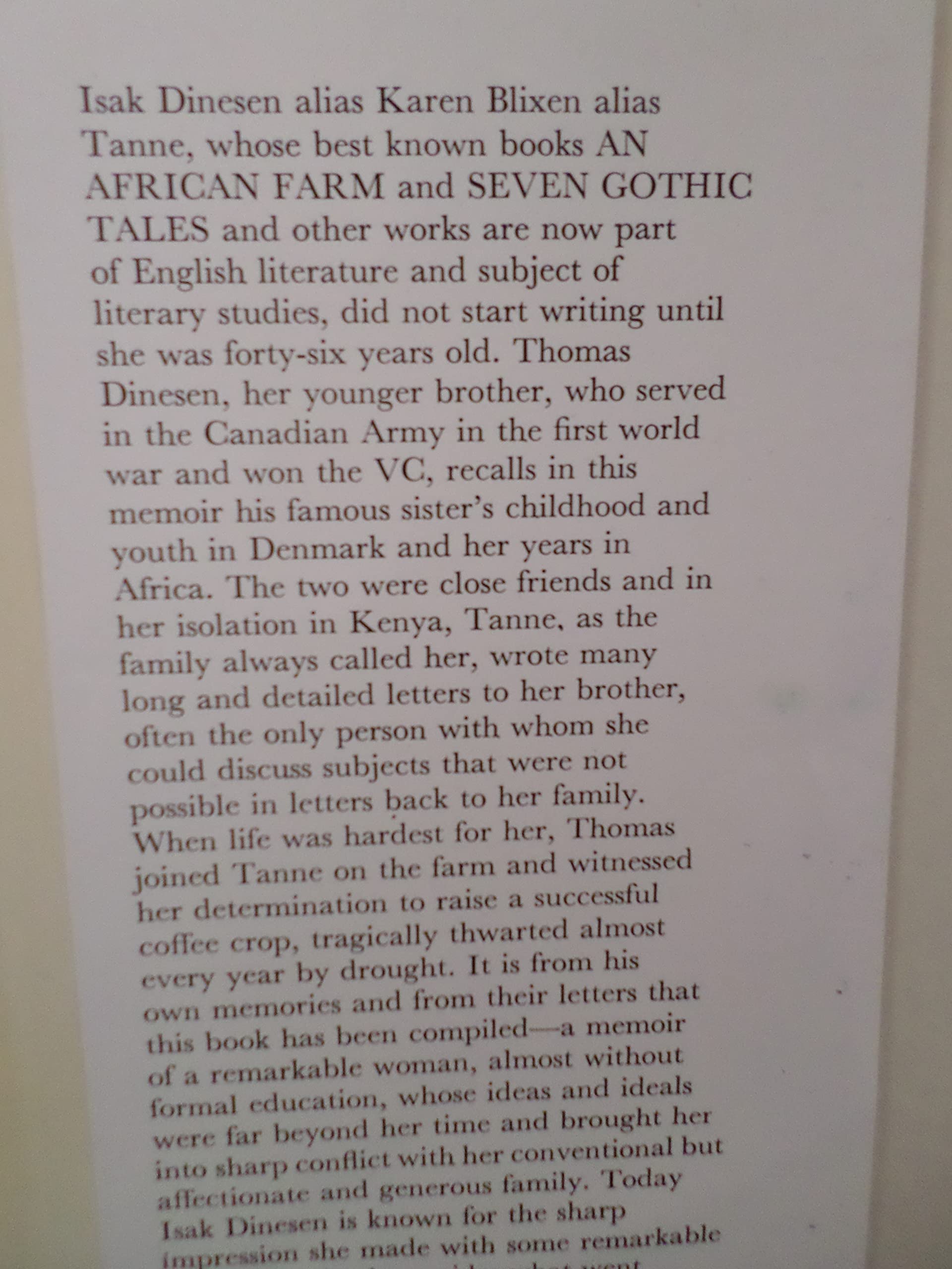 My sister, Isak Dinesen by Thomas Dinesen | Goodreads