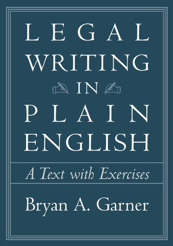 Legal Writing in Plain English: A Text With Exercises 1st (first ...