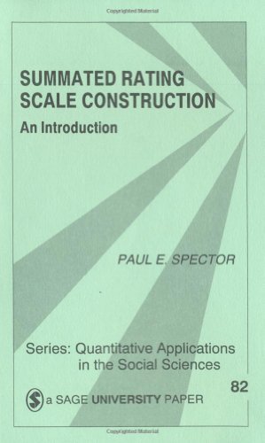 Summated Rating Scale Construction: An Introduction (Quantitative ...