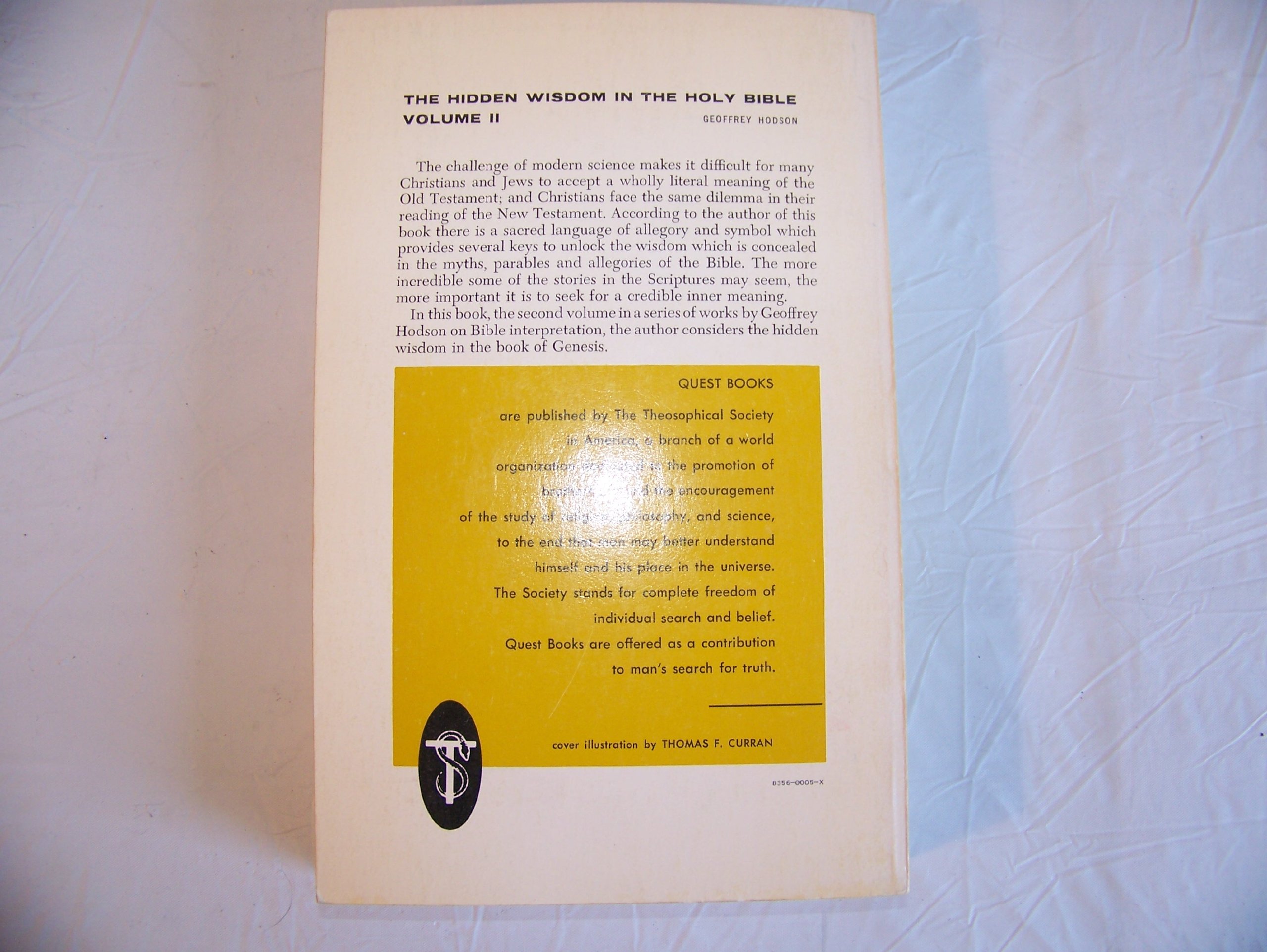 The Hidden Wisdom In The Holy Bible Volume II v 2 By Geoffrey Hodson
