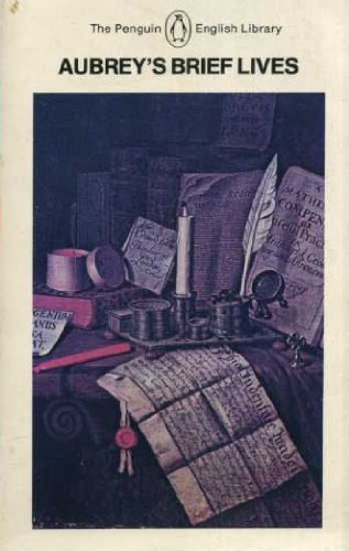 Aubrey's Brief Lives (The Penguin English Library) by John Aubrey (1972 ...
