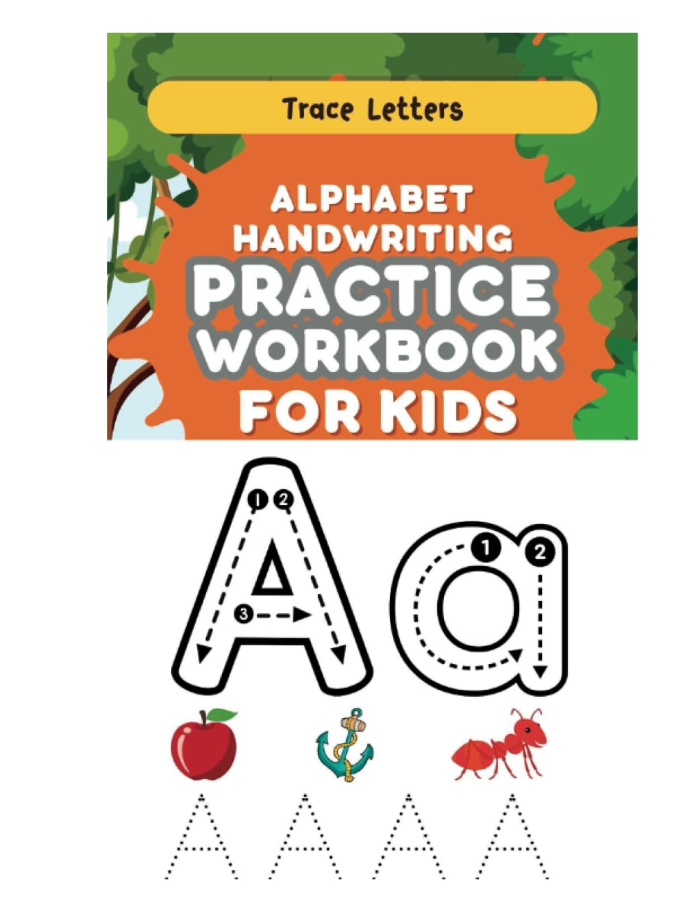 Trace Letters: Alphabet Handwriting Practice workbook for kids, Line ...