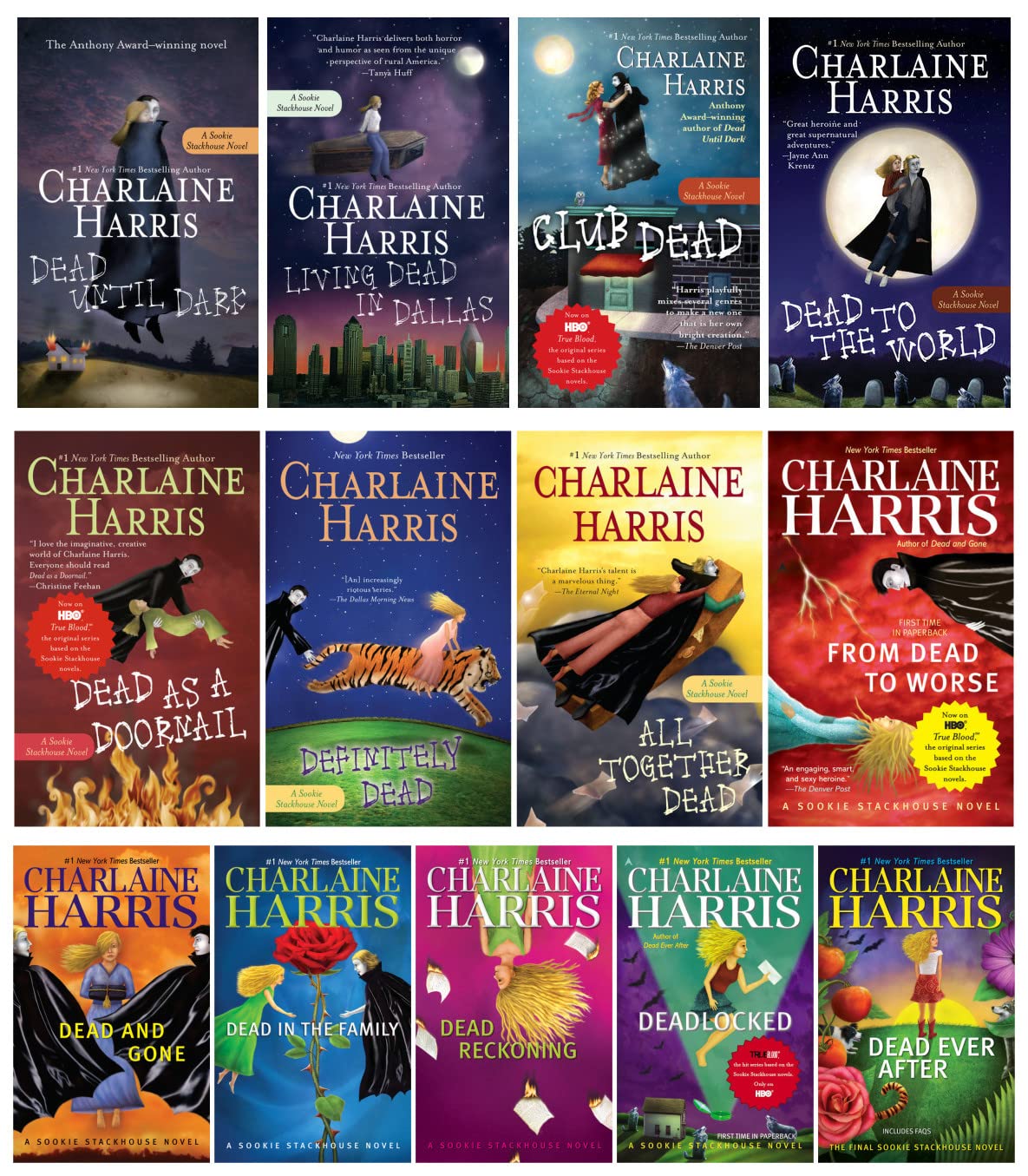 Sookie Stackhouse/True Blood Series 13 Books Set By Charlaine Harris by ...
