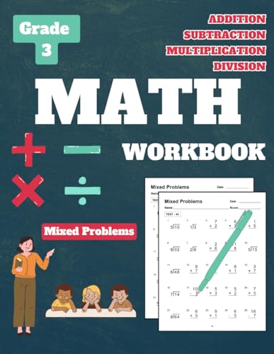 Addition, Subtraction, Multiplication and Division Workbook Grade 3 ...