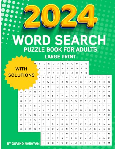 2024 Large Print Word Search Puzzle Books For Adults With Solutions ...