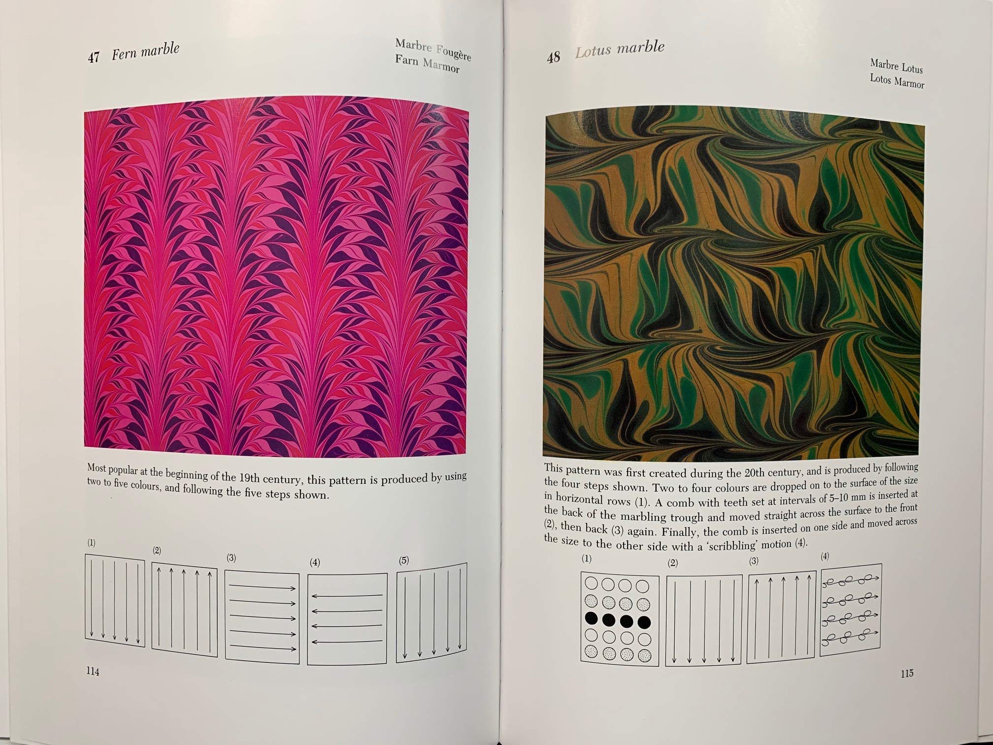 The Art of Marble Paper: Marbled Patterns and How to Make Them by Einen ...