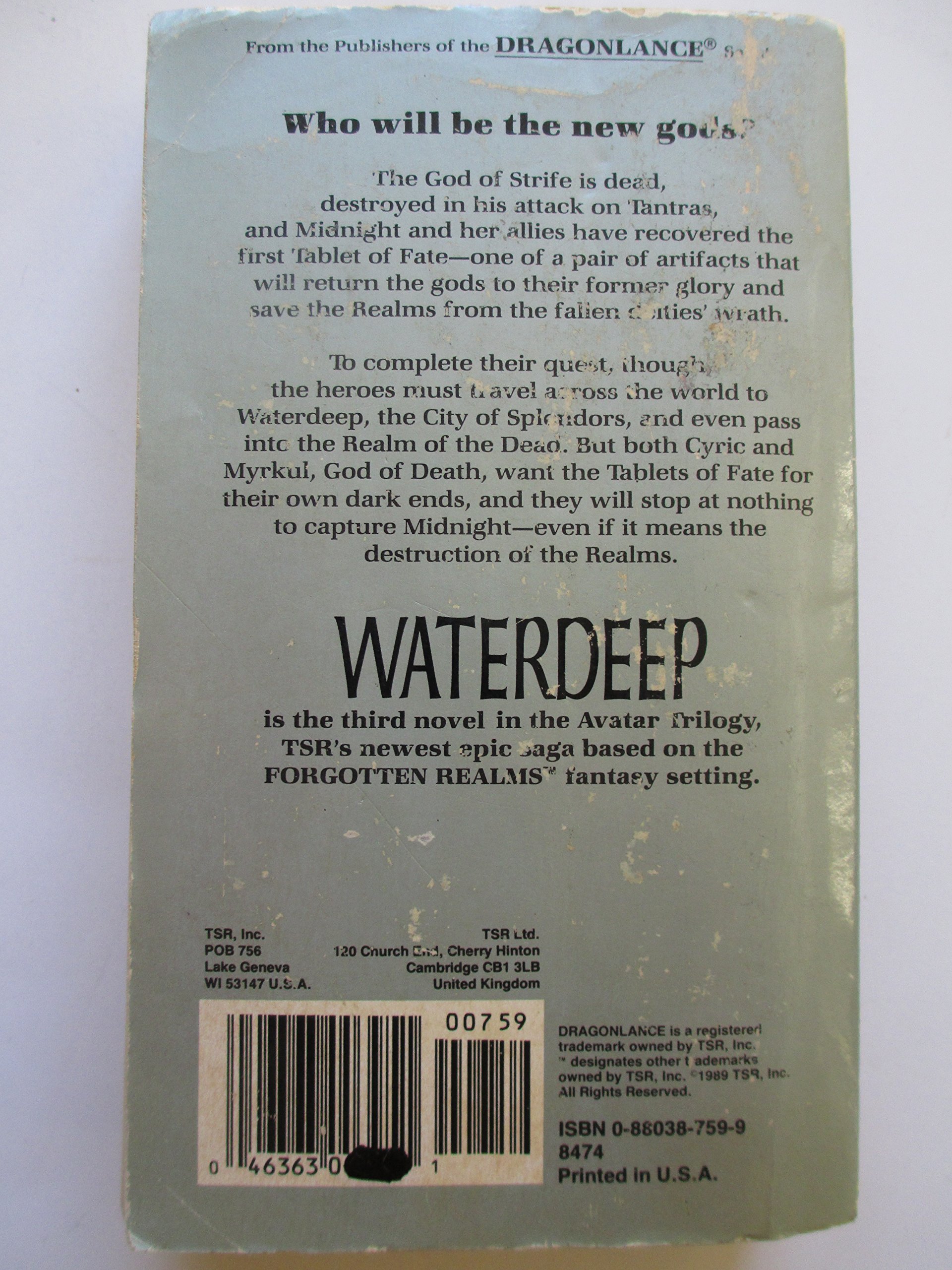 Waterdeep (TSR Fantasy) by Richard Awlinson | Goodreads