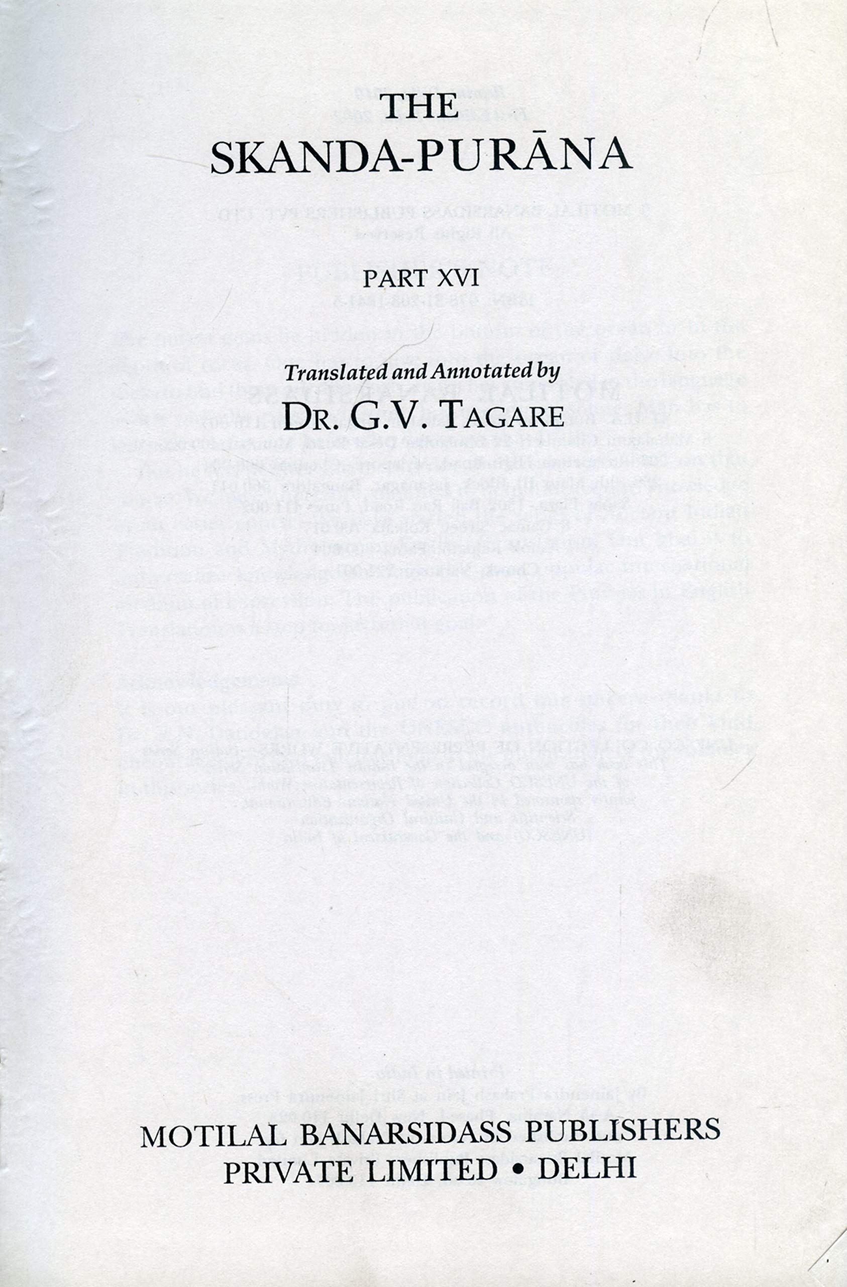 Skanda Purana Pt. 16 (AITM Vol. 64): Ancient Indian Tradition And ...