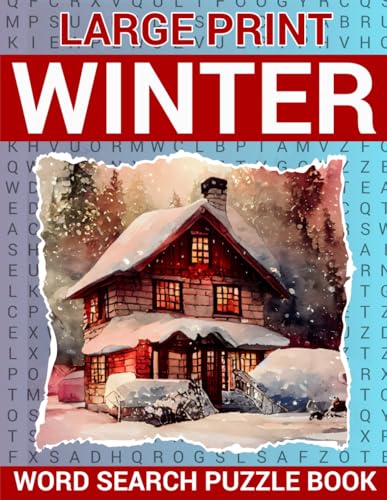 Large Print Winter Word Search Puzzle Book: Beautiful Large Print ...