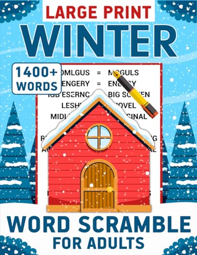 Large Print Winter Word Scramble For Adults: Winter Themed Word ...