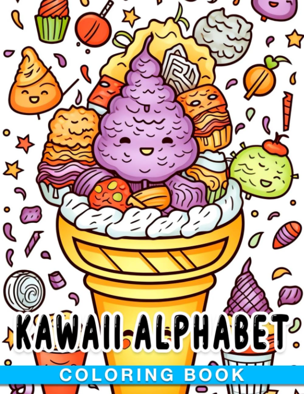 Kawaii Alphabet Coloring Book: Learn the Alphabet with Cute and ...