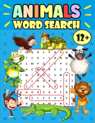 animals themed word search puzzle book: Fun & Educational Word Find ...
