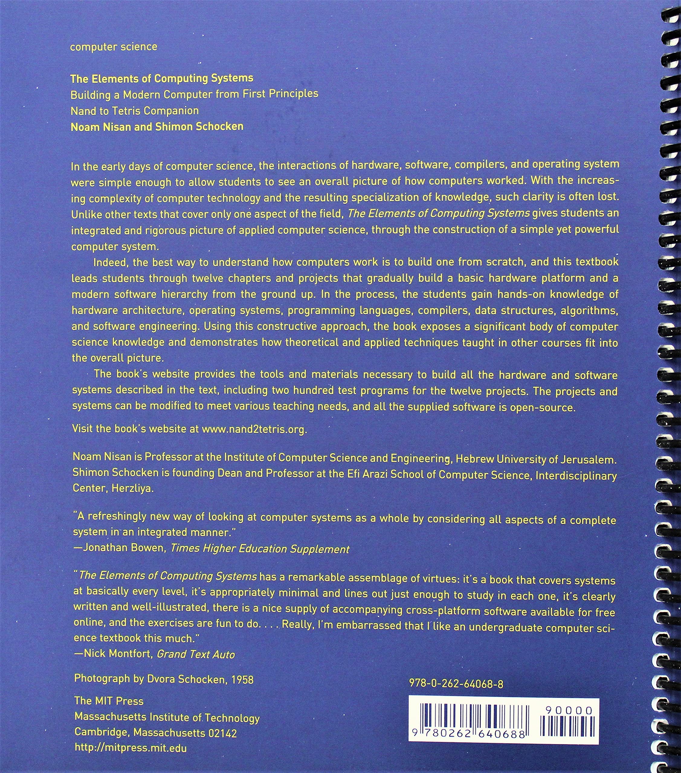 The Elements of Computing Systems: Building a Modern Computer from First Principles (PB) OE by ...