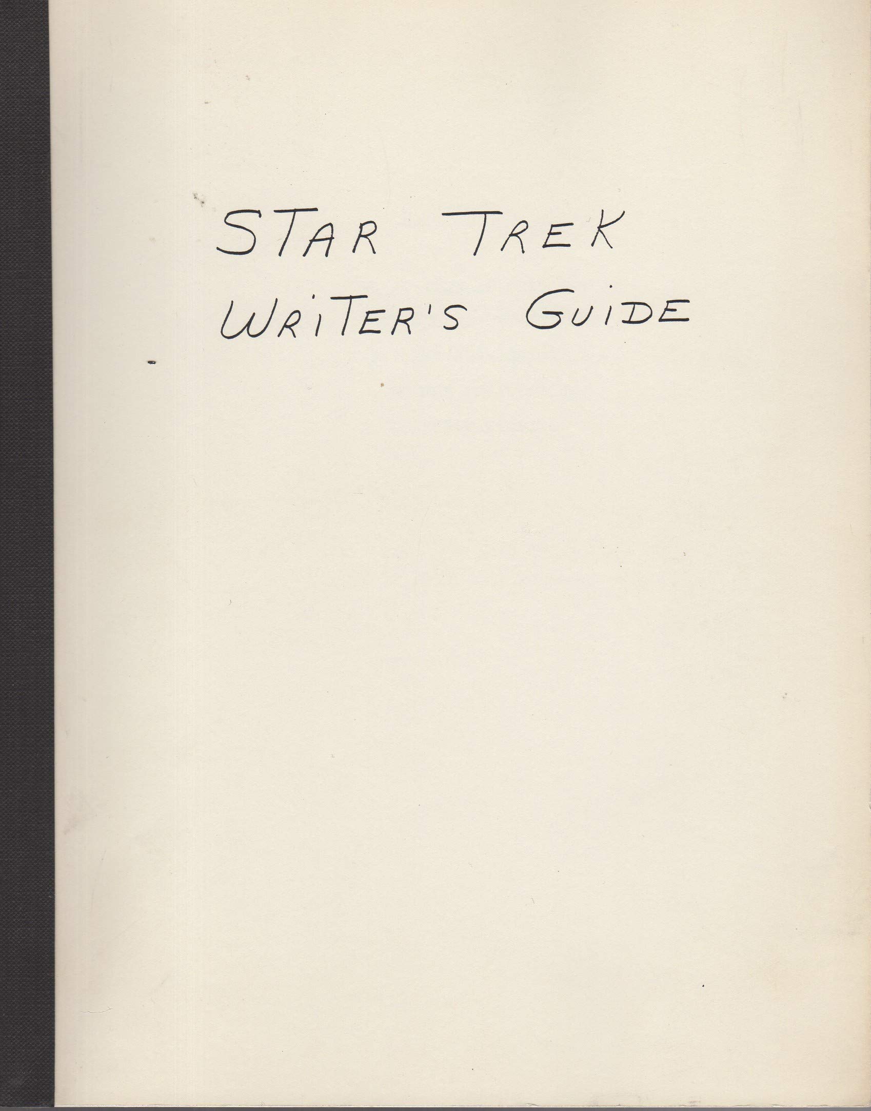 Star Trek: Original Series Format & Writer's Guide by Gene Roddenberry ...
