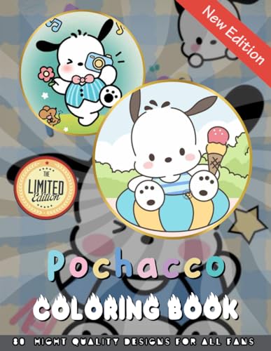 Pochacco Coloring Book: FUNNY, EASY, BIG Coloring Book for Kids Ages 4 ...