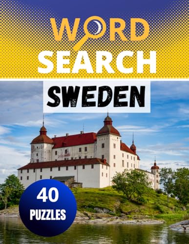 Sweden Word Search: Large print challenging activity book puzzles for ...