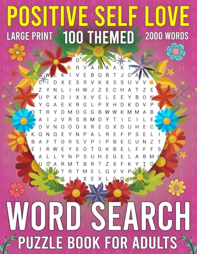 Large Print Positive Self Love Word Search Puzzle Book For Adults ...