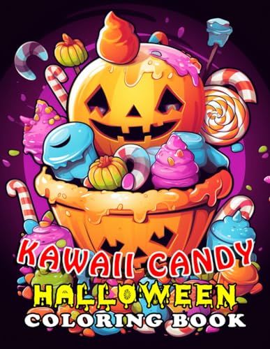 Kawaii Candy Halloween Coloring Book: kawaii candy halloween coloring ...