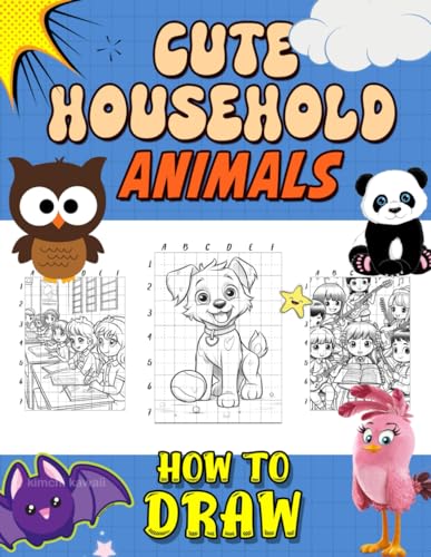How To Draw Cute Household Animals: Fun and Educational Coloring Book ...
