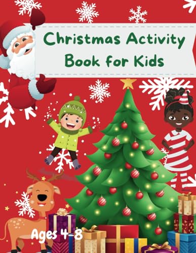 Christmas Activity Book for Kids: Festive Holiday Coloring Pages ...