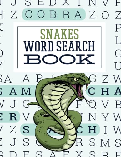 Snakes Word Search Book: New Fun And Relaxing Word Search Puzzle Book ...
