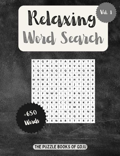 Relaxing Word Search: +650 Words, Large Print, For all ages, Solutions ...