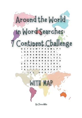 Around the World in Word Searches: 7 Continent Challenge with Map by ...
