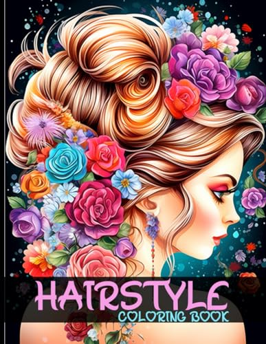 Hairstyle Coloring Book: Trendy Hairstyle Coloring Pages With Different ...