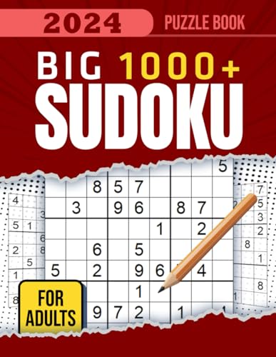 2024 Puzzle Book BIG 1000+ Sudoku for Adults: A Book With More Than ...
