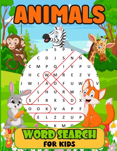 Animals Word Search For Kids: Best Animals Themed Word Search Puzzle ...