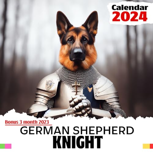 German Shepherd Knight for Calendar 2024: Jan 2024 to Dec 2024, BonUK 3 ...