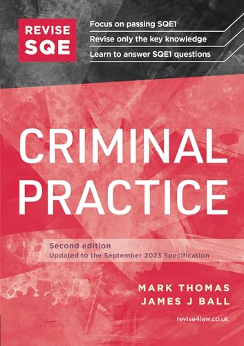 Revise SQE Criminal Practice: SQE1 Revision Guide 2nd ed by Mark Thomas ...