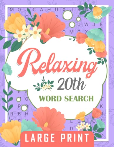 Relaxing Word Search 20th Century Large Print: Challenging Puzzle Brain ...