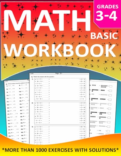 math basic workbook: math basic workbook Practice For 7th,8th,9th and ...
