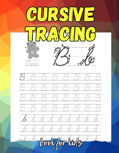 Cursive tracing book for kids: Practice sheets with handwriting ...