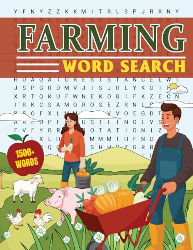 Farming Word Search Large Print: Challenging Puzzle Brain book For ...