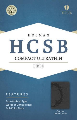 HCSB Compact Ultrathin Bible, Charcoal LeatherTouch by Anonymous ...