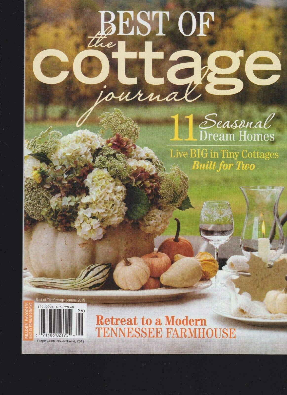 THE BEST OF COTTAGE JOURNAL MAGAZINE NOV 2019,11 SEASONAL DREAM HOMES ...