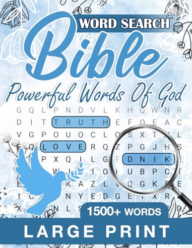 Powerful Words Of God Bible Word Search Large Print: Challenging Puzzle ...