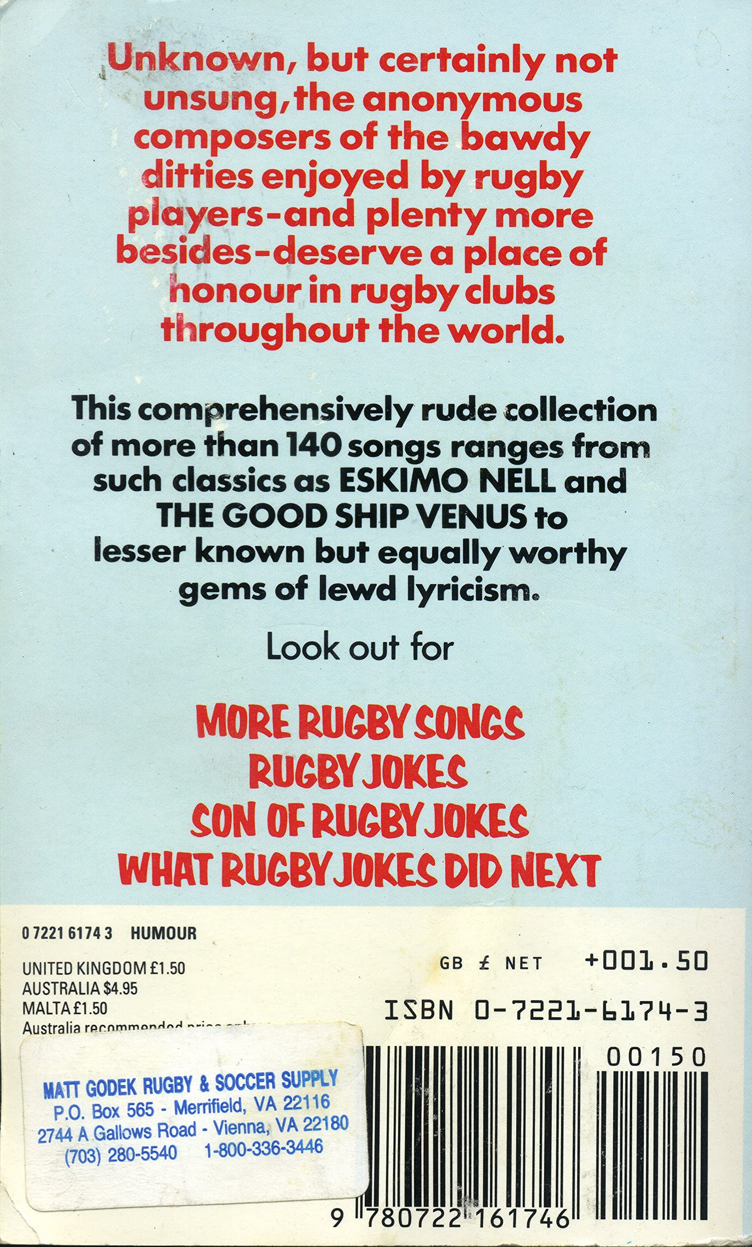 Rugby Songs by Michael Frederick Green | Goodreads